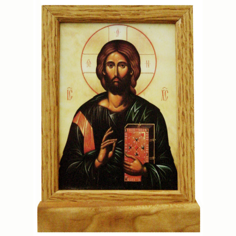 Lord Jesus Christ Icon Plaque in Stand - Mater Dei Imports