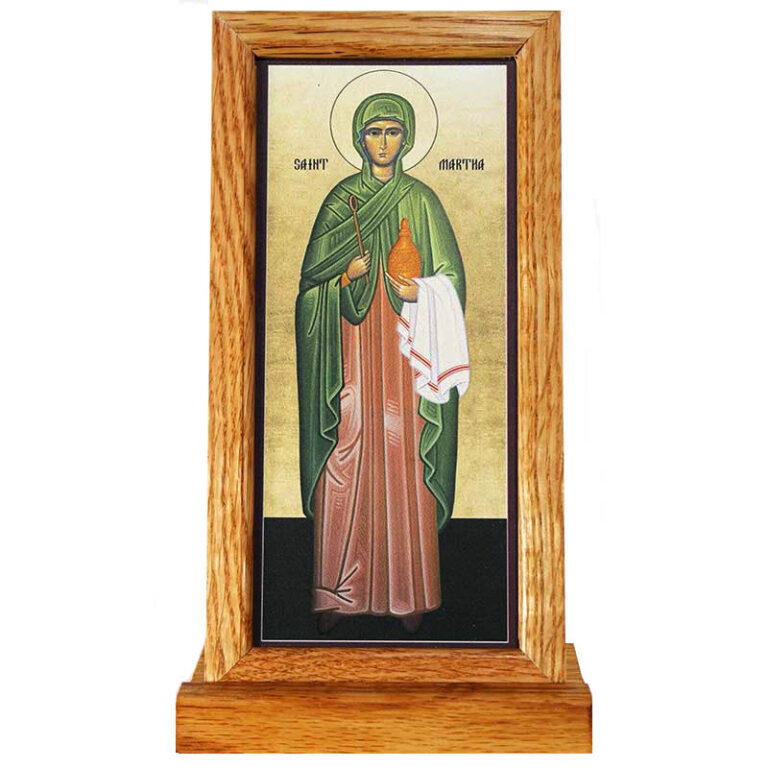 Saint Martha Tall Icon in Stand - Mater Dei Imports